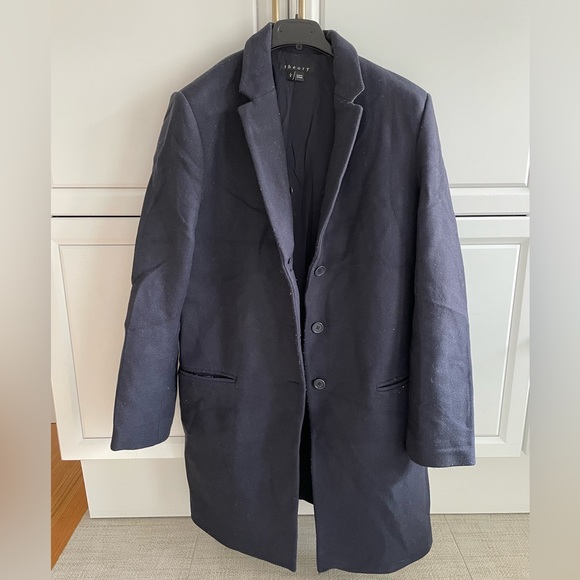 Theory | Jackets & Coats | Theory Belize Wool Blend Coat No Coyote Fur ...